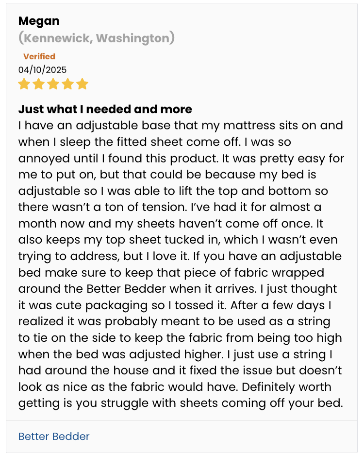 The Better Bedder For Adjustable Beds